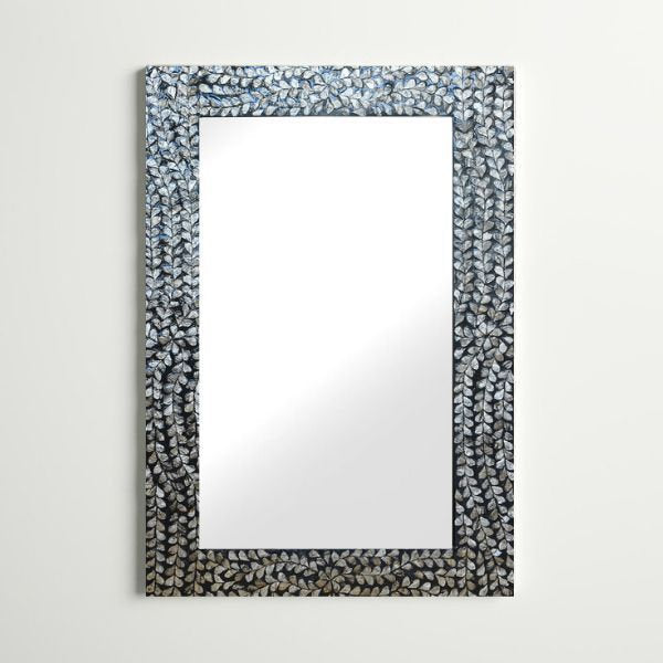 Capiz Shell Flower Rectangle Mirror | Woodka Interiors
