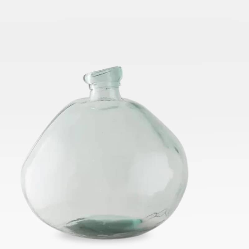 Clear Bubble Glass Vase Woodka Interiors