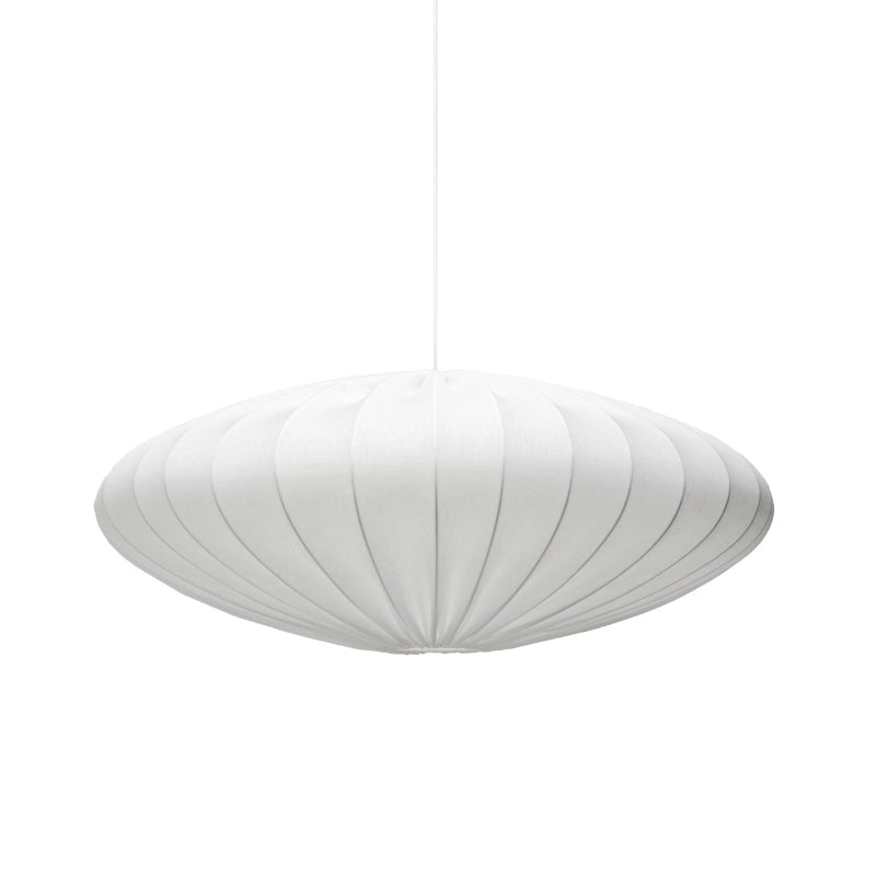 Eclipse Fabric Pendant Light in White – Woodka Interiors