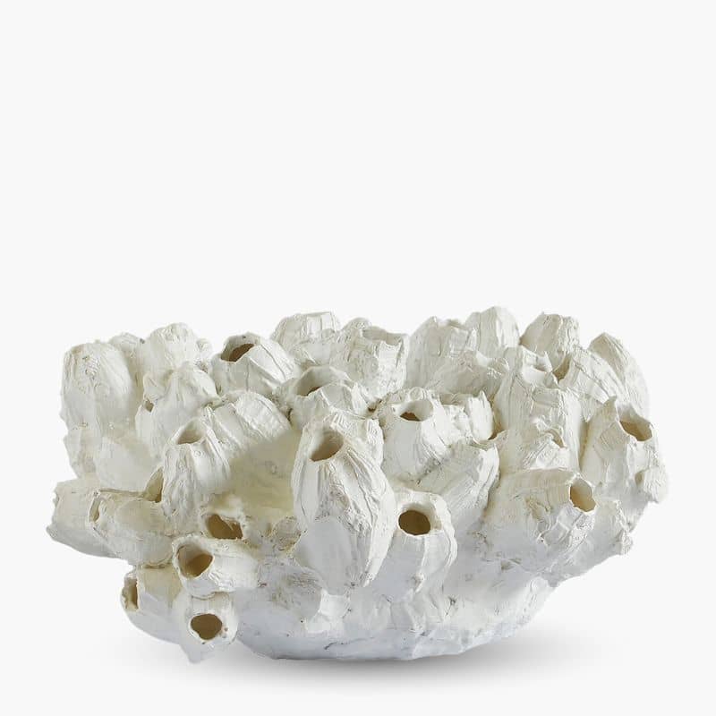 White Barnacle Faux Coral Ornament - Coral Decor – Woodka Interiors