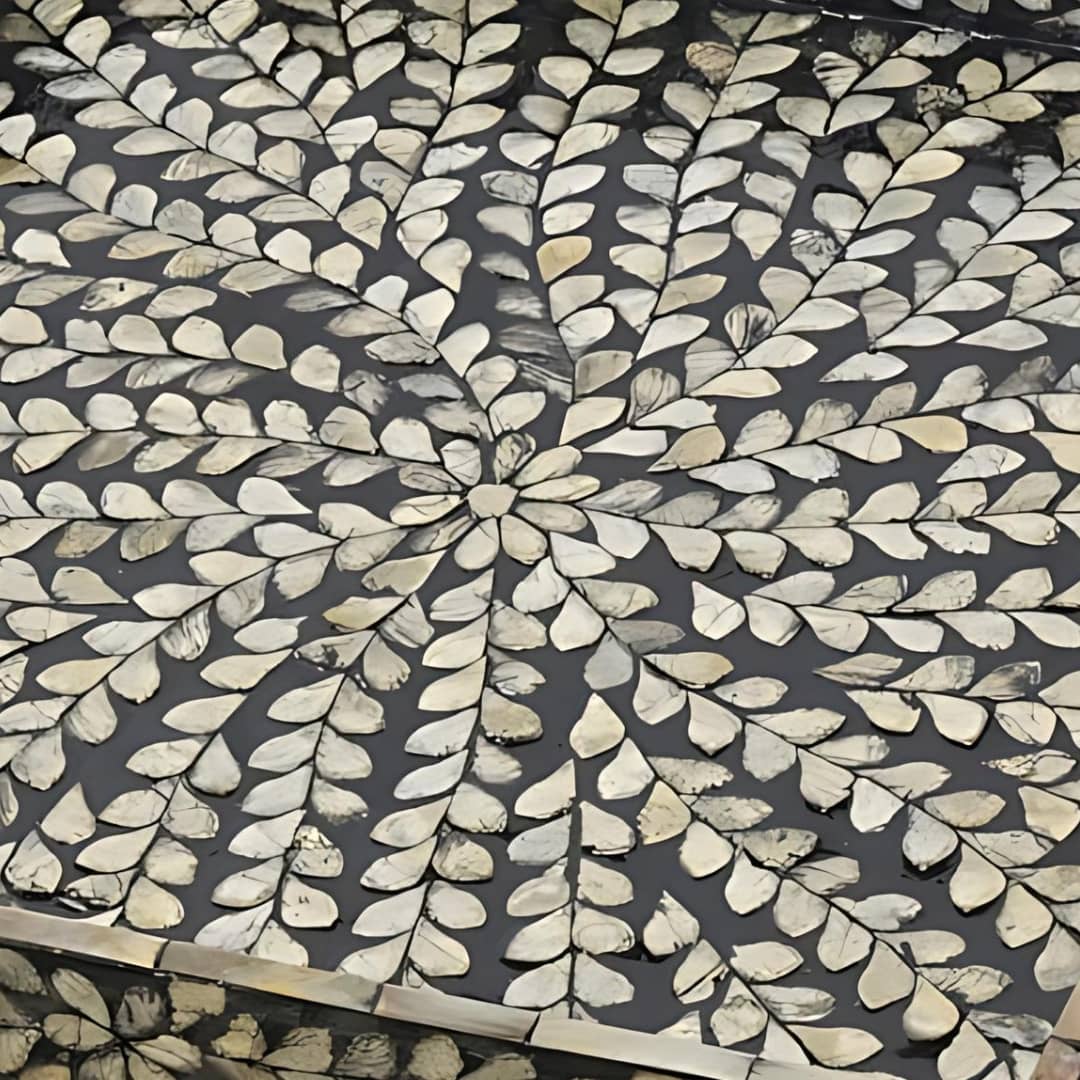 Flower Square Capiz Decor Tray Set – Woodka Interiors