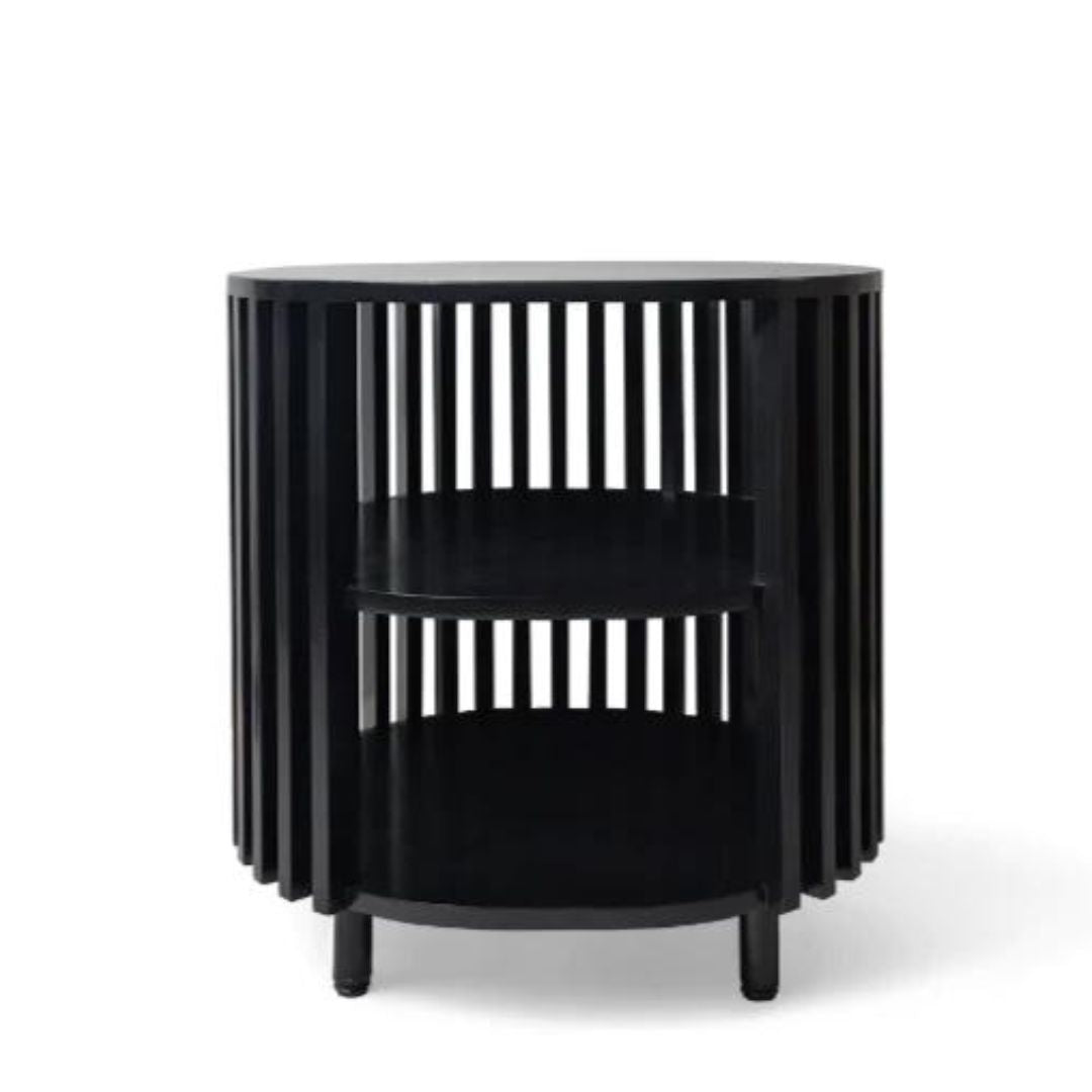 Scandi Bedside Table in Black – Woodka Interiors